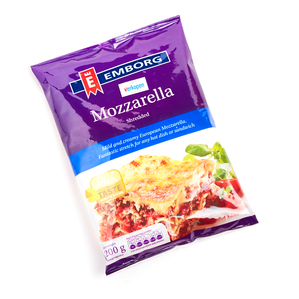 Emborg Mozzarella Shredded Cheese 200 g