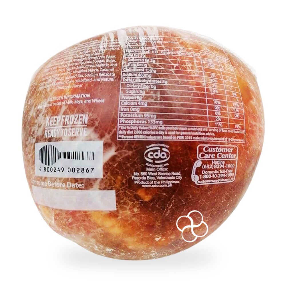 CDO Premium Holiday Whole Ham 1kg